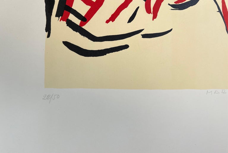 Marino Marini - Marino Marini, "Chevalier" (Knight), 1970, lithograph ...