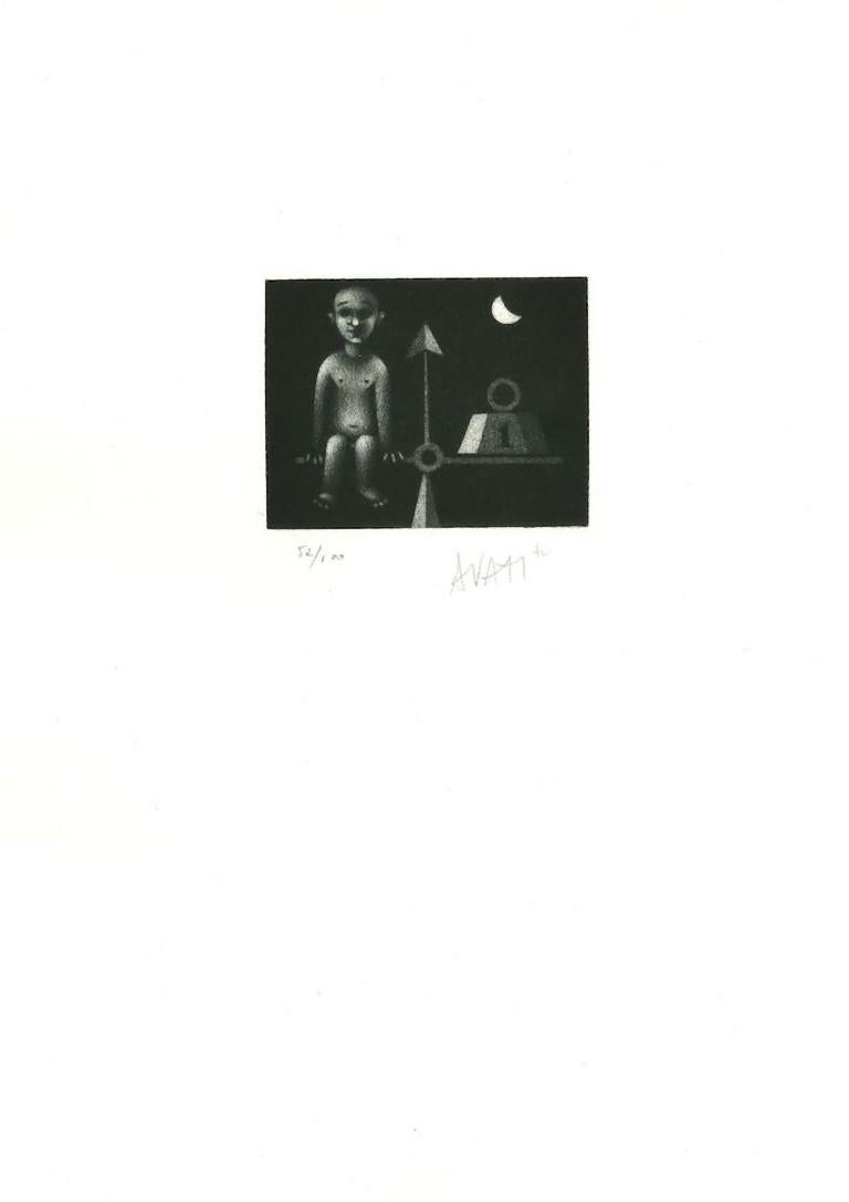 Mario Avati - Balance - Etching on Paper by Mario Avati - 1960s For ...
