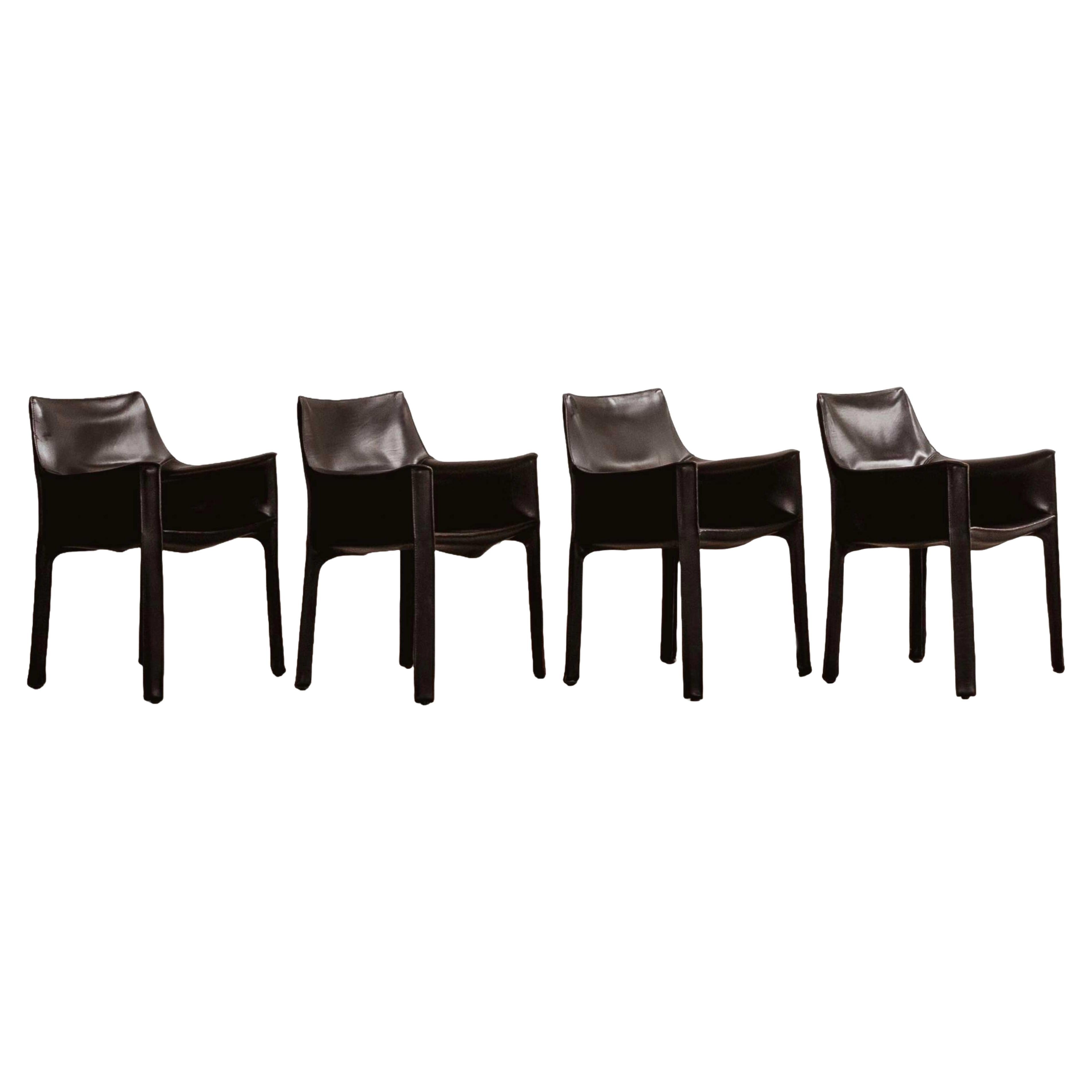 Mario Bellini 413 "CAB" Chairs for Cassina, 1977, set of 4 For Sale at ...