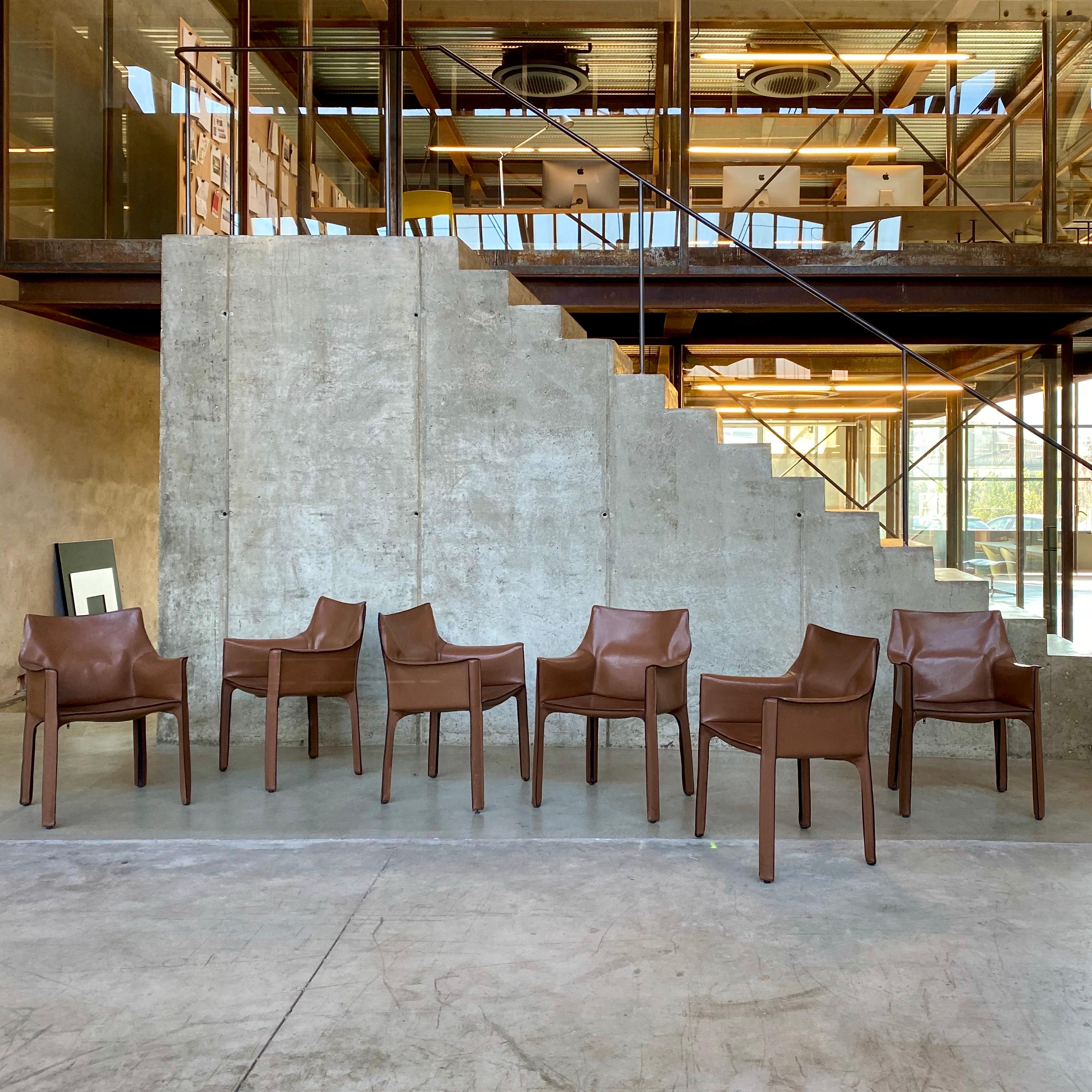 Mario Bellini 413 "CAB" Chairs for Cassina, 1977, Set of 6 at 1stDibs ...