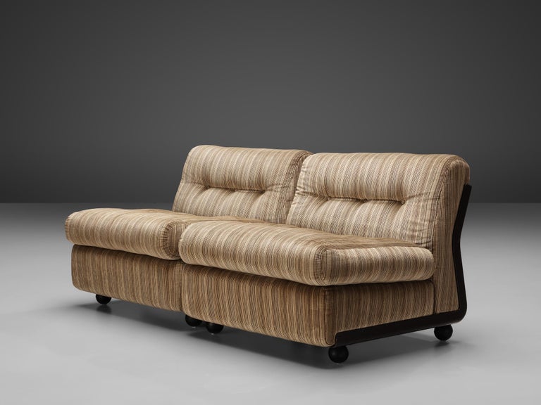 Mario Bellini 'Amanta' Modular Sofa in Original Striped Fabric For Sale ...