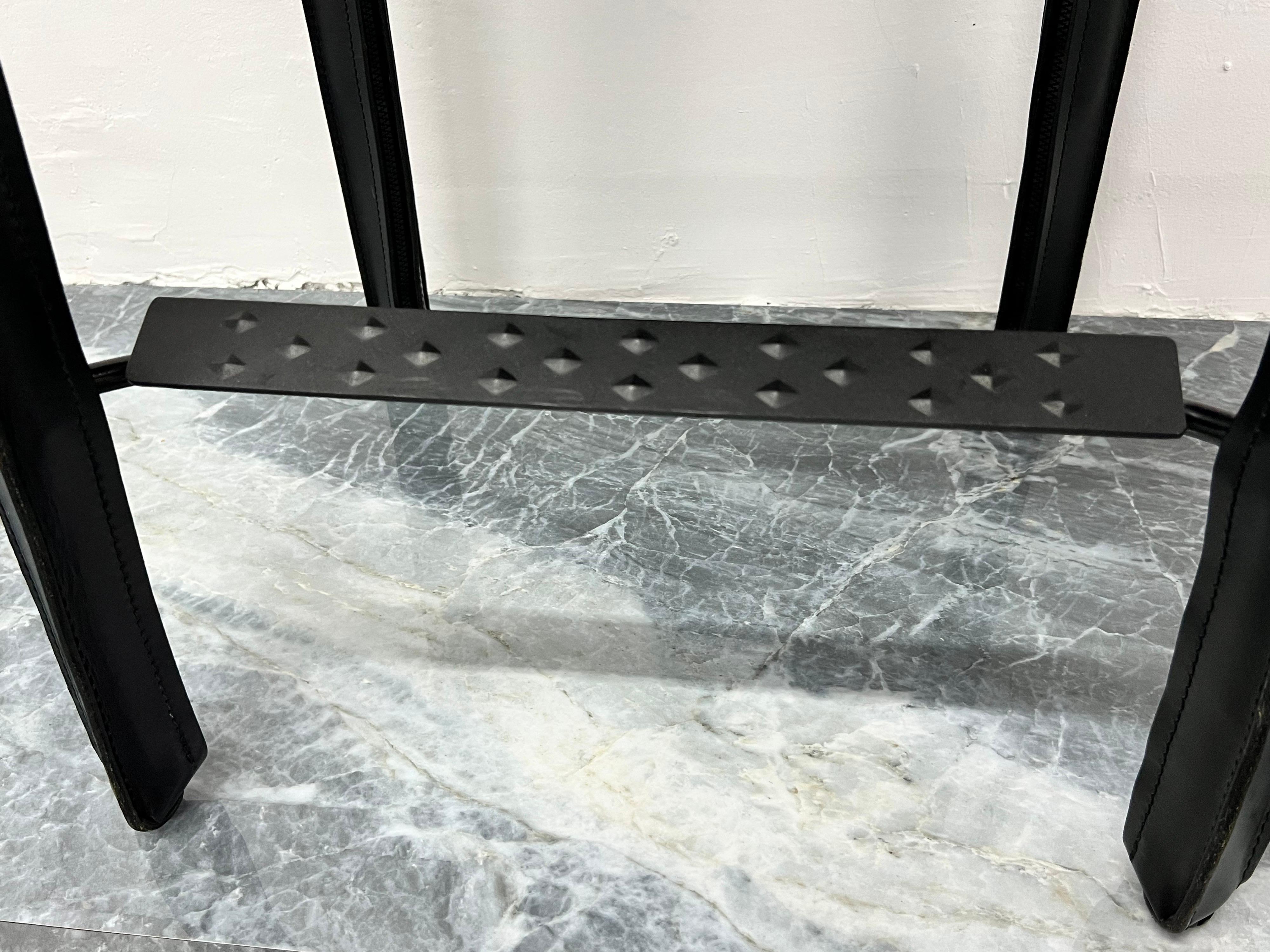 Mario Bellini Black Leather Cab 410 Stool for Cassina at 1stDibs ...