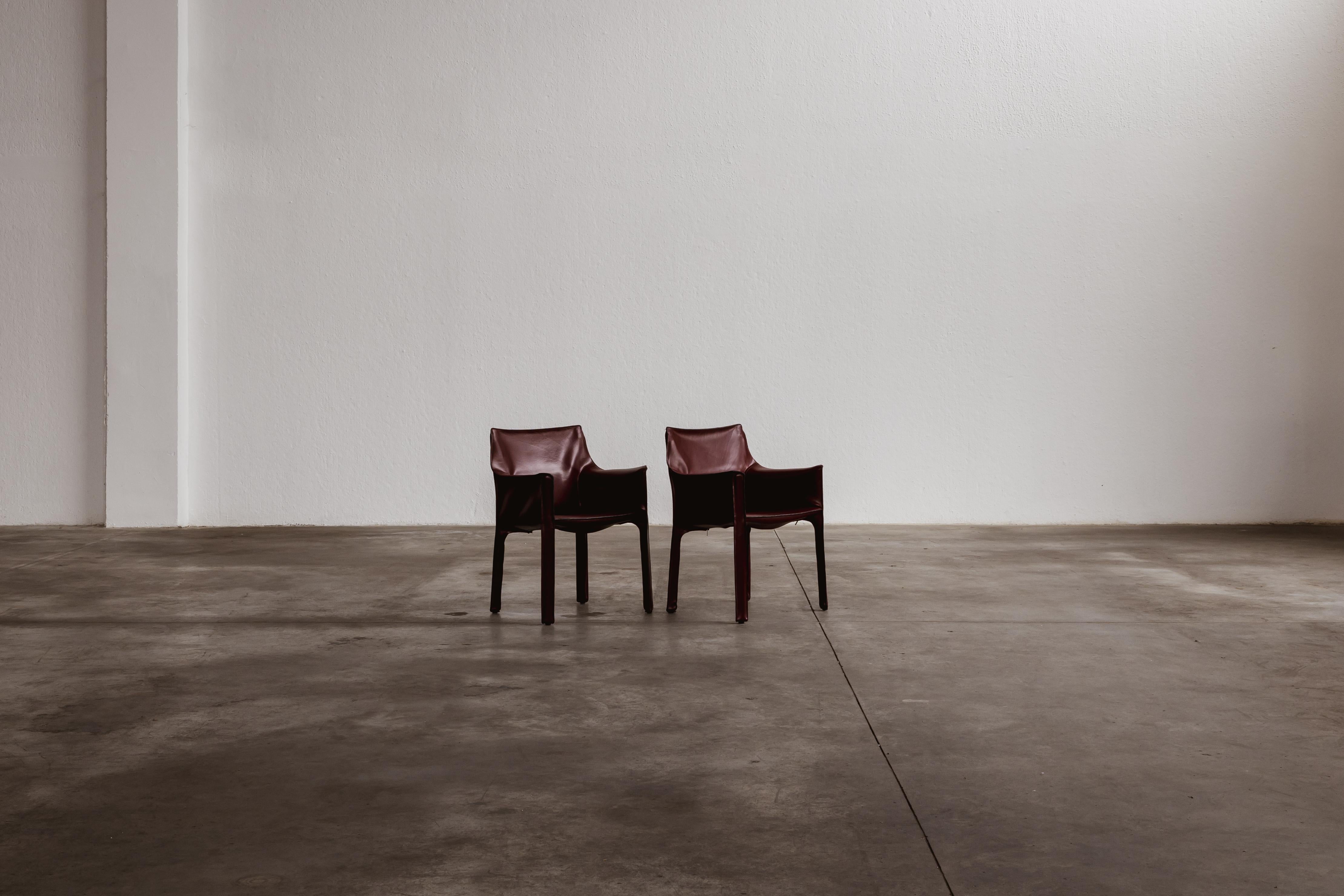 Mario Bellini "CAB 413" Dining Chairs for Cassina, 1977, Set of 2 For ...