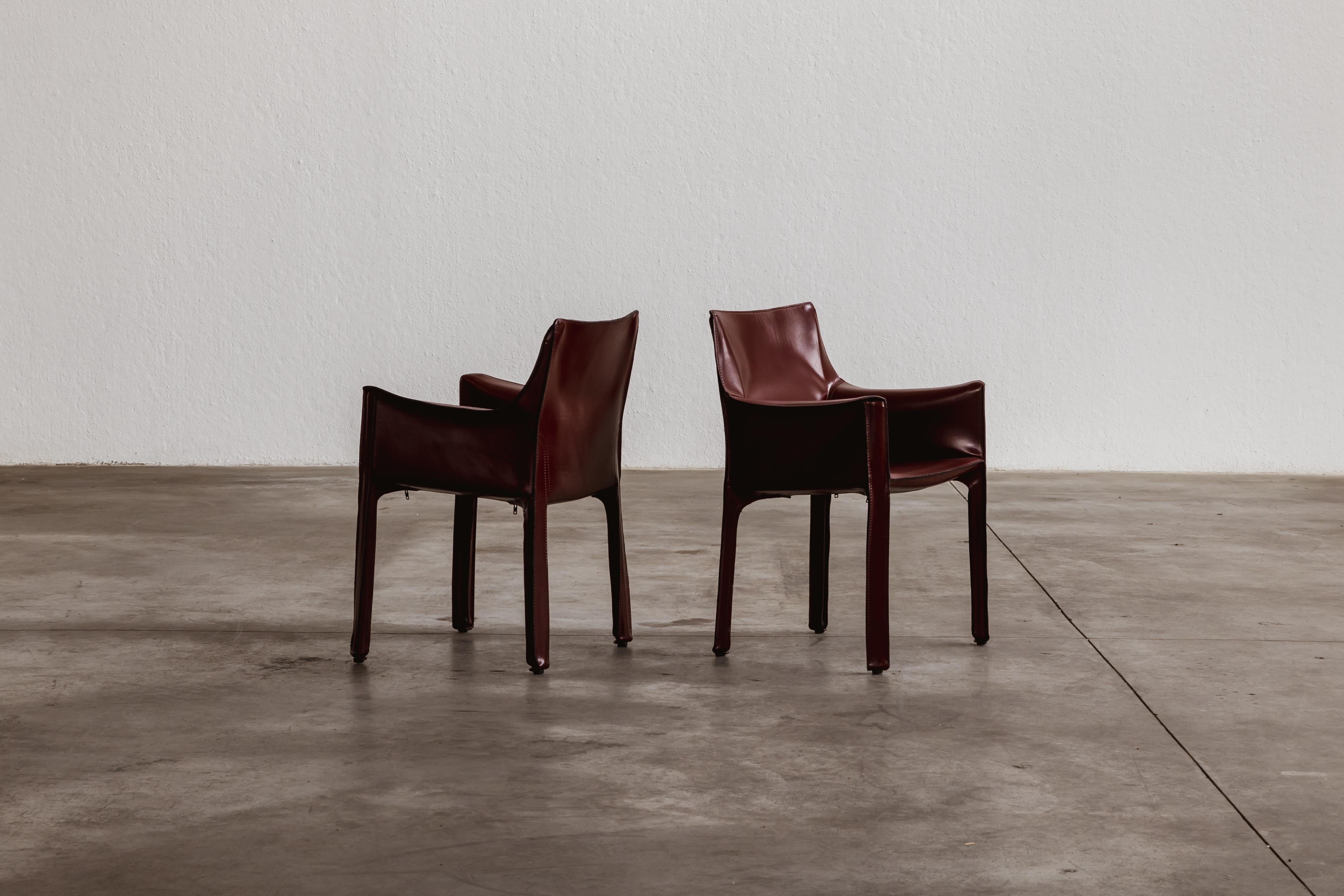 Mario Bellini "CAB 413" Dining Chairs for Cassina, 1977, Set of 2 For ...