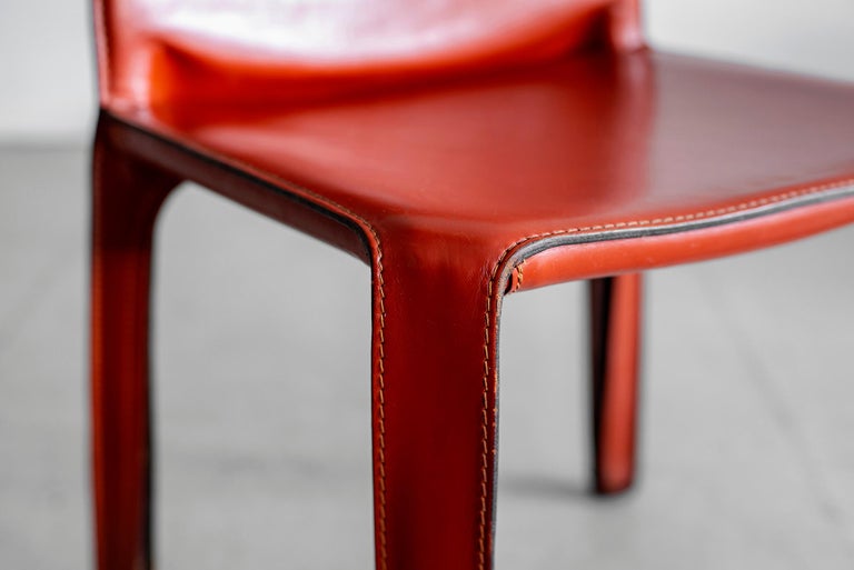 Mario Bellini "Cab" Chairs in Caramel Leather at 1stDibs