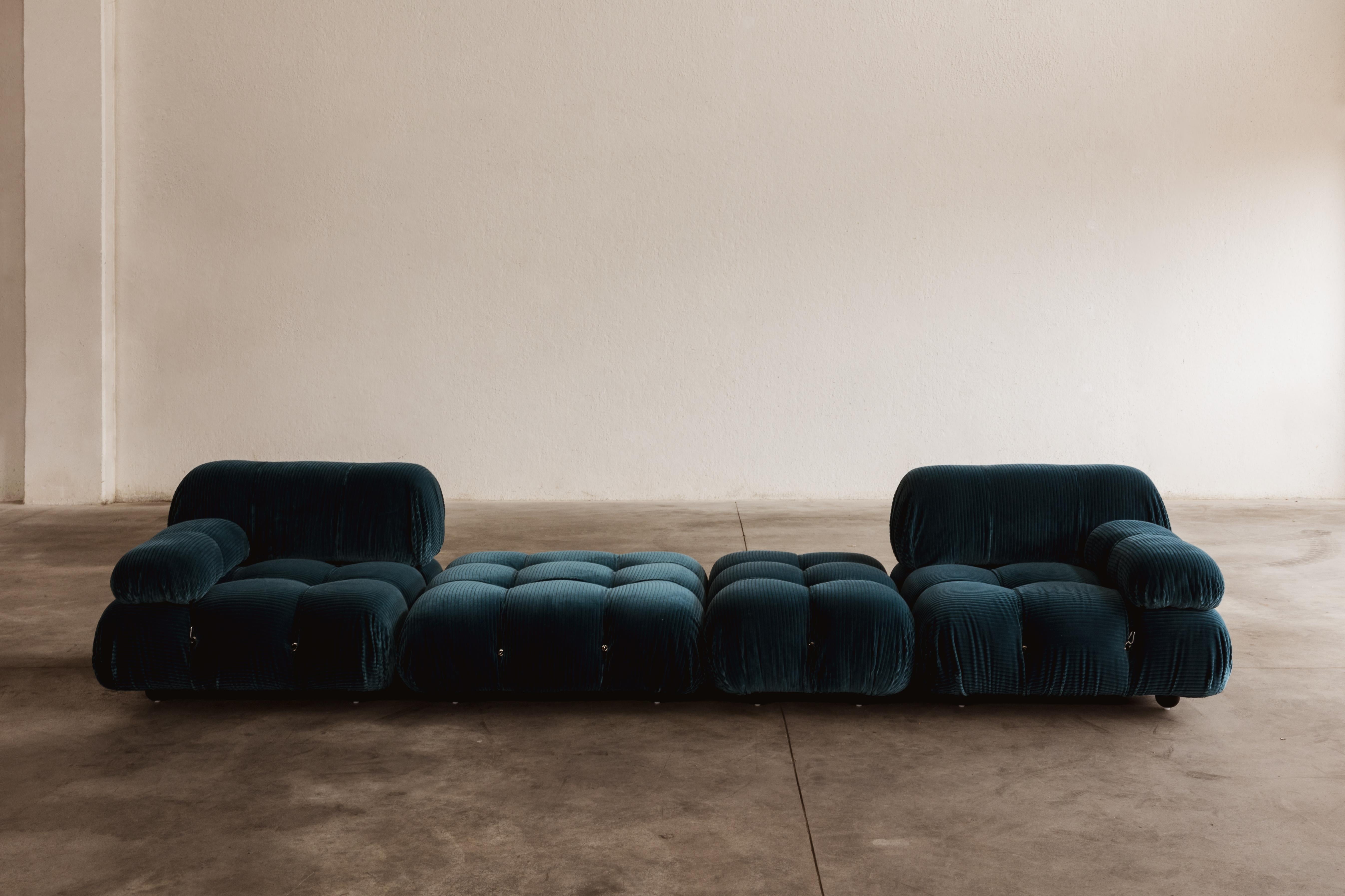 Mario Bellini "Camaleonda" Modular Sofa for B&B Italia, Blue Petrol ...