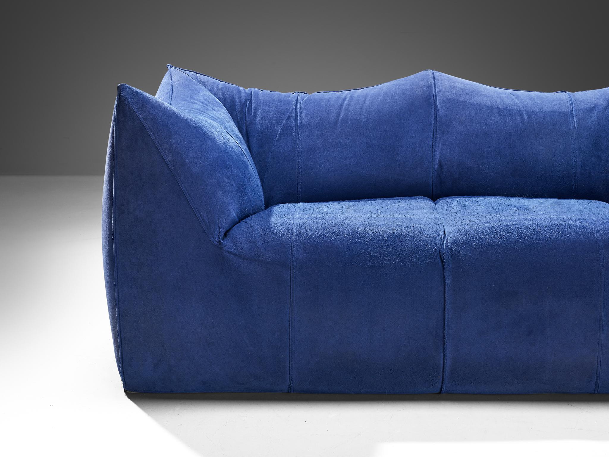 Mario Bellini for B&B Italia 'Le Bambole' Sofa in Blue Suede For Sale ...