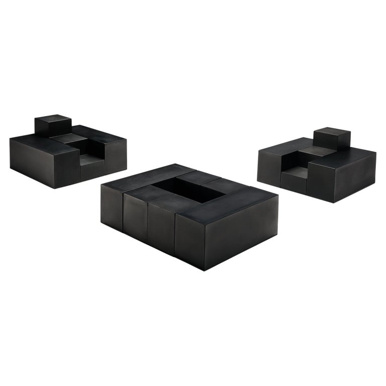 Mario Bellini 'Gli Scacchi' Buildable Side Tables for C&B Italia For ...