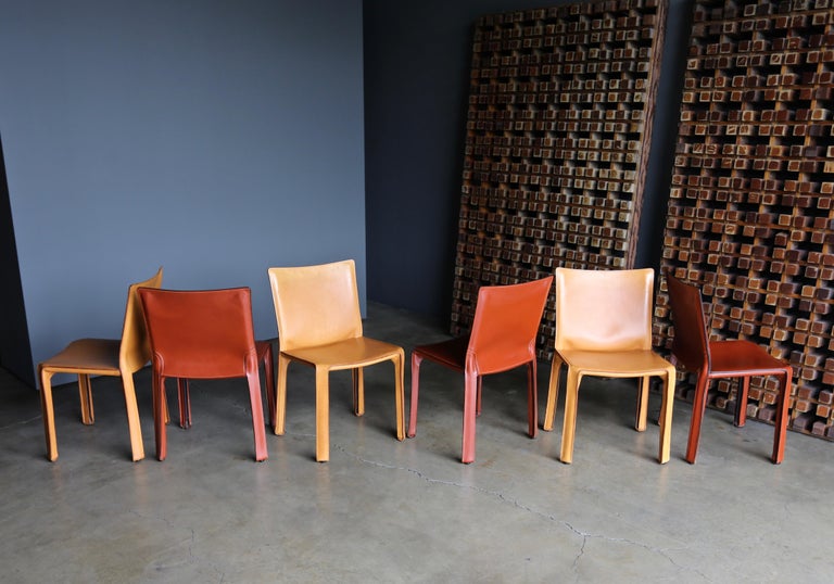 Mario Bellini Leather "Cab" Chairs for Cassina at 1stDibs