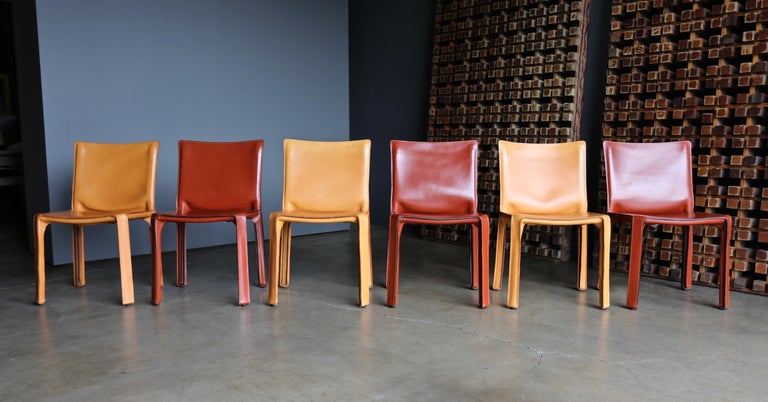 Mario Bellini Leather "Cab" Chairs for Cassina at 1stDibs