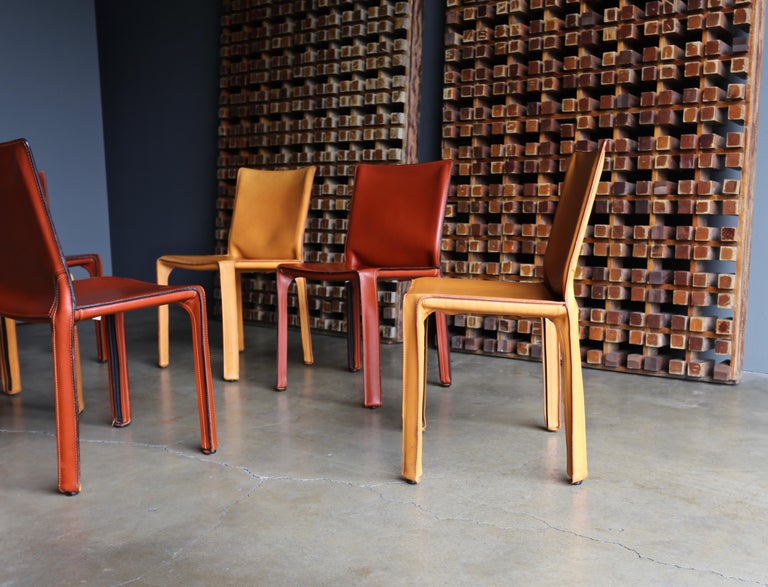 Mario Bellini Leather "Cab" Chairs for Cassina at 1stDibs
