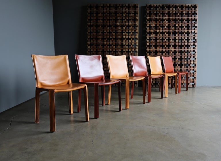 Mario Bellini Leather "Cab" Chairs for Cassina at 1stDibs