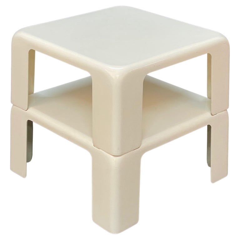 Mario Bellini "Quattro Gatti" White Fiberlite Italian Coffee Tables for ...