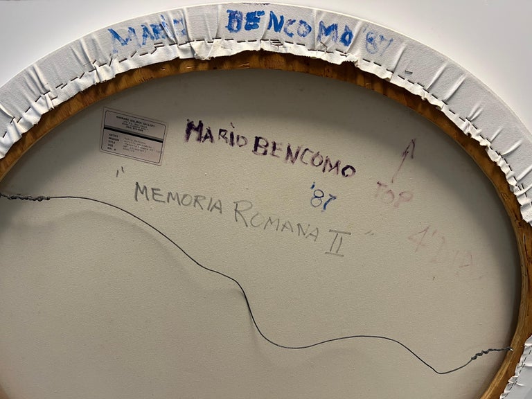 Mario Bencomo Round Abstract Painting, 1987 For Sale at 1stDibs