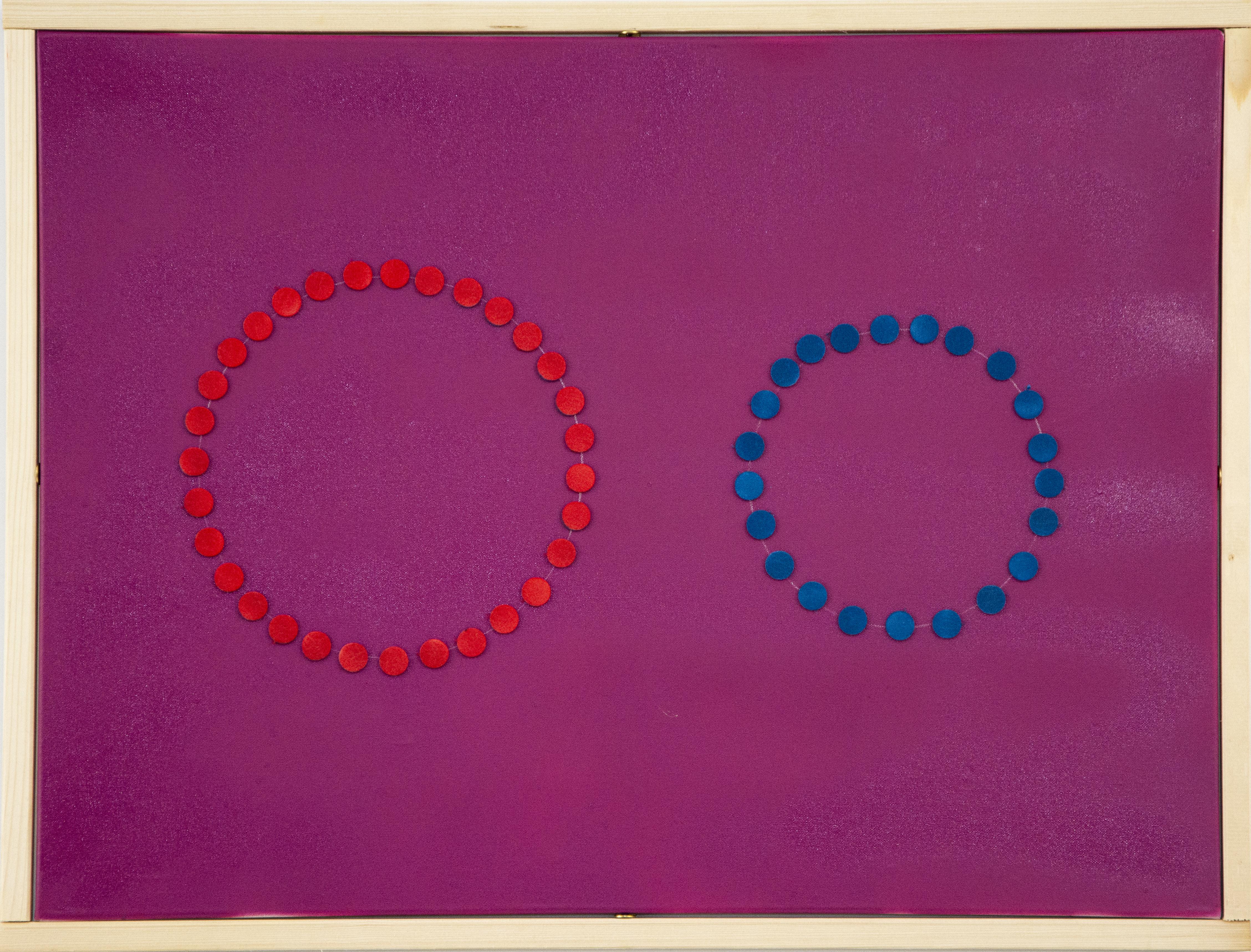 Mario Bigetti - Polka Dots on Red - Original Acrylic Painting by Mario ...