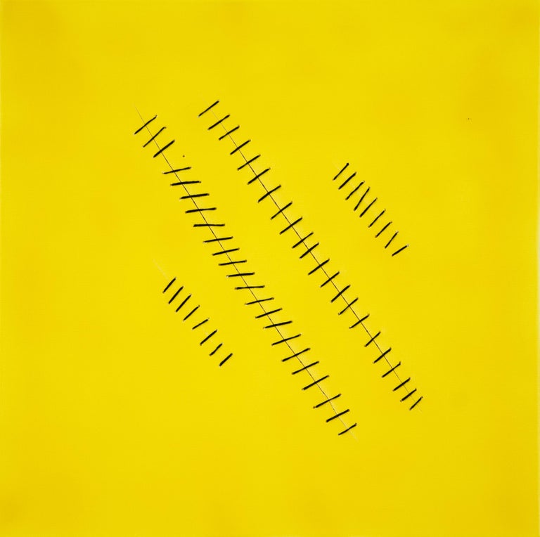 Mario Bigetti - Oblique Seams on Yellow - Acrylic Painting by Mario ...