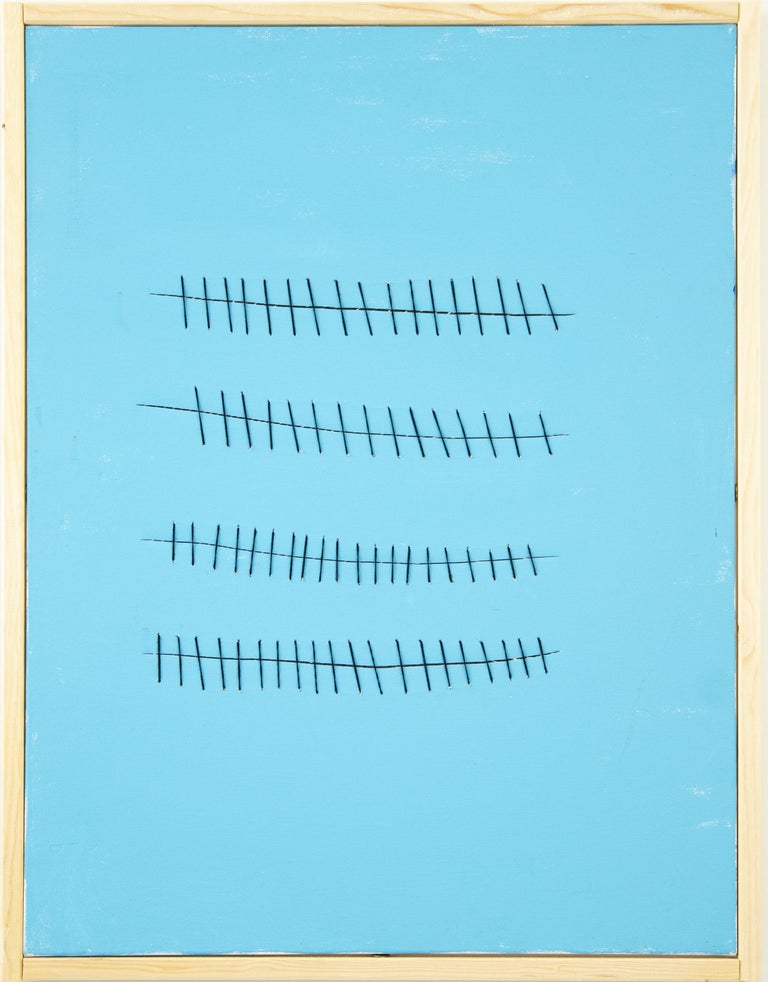 Mario Bigetti - Seams on Sky Blue - Acrylic Painting by Mario Bigetti ...