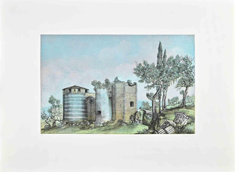Mario Bonechi - Landscape - Etching - Late 20th Century For Sale at 1stDibs