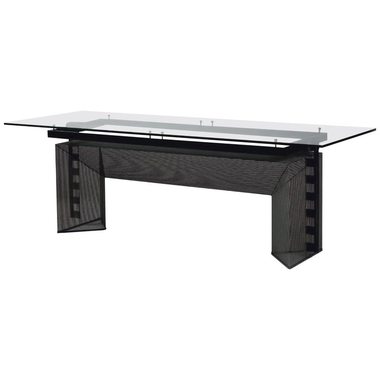 Mario Botta Black Steel Crystal Table ''Tesi'' Italian, 1986 For Sale ...