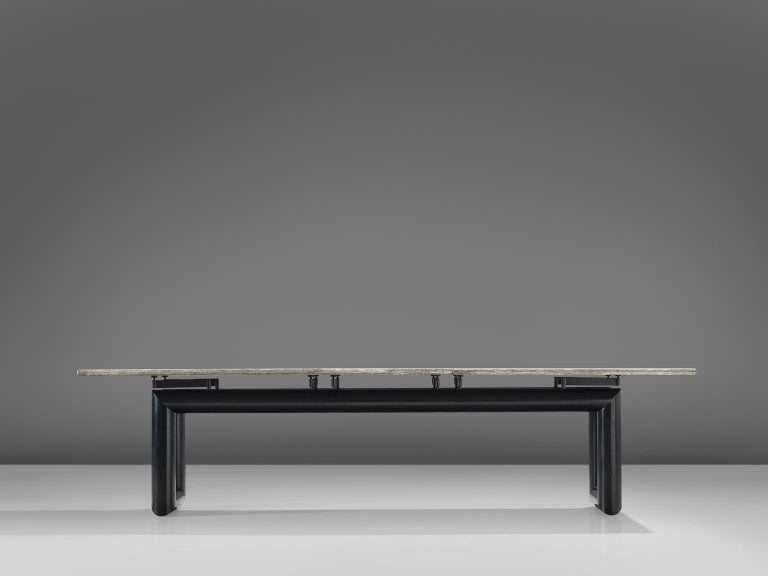 Mario Botta 'Terzo' Table with Grey Stone Top, 1983 For Sale at 1stDibs