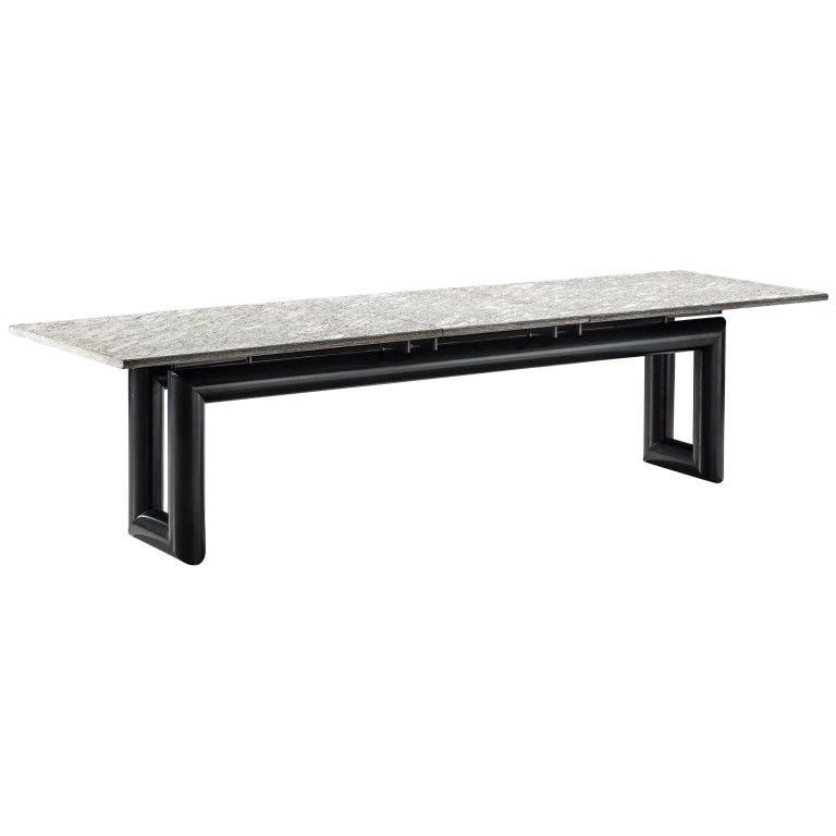 Mario Botta 'Terzo' Table with Grey Stone Top, 1983 For Sale at 1stDibs