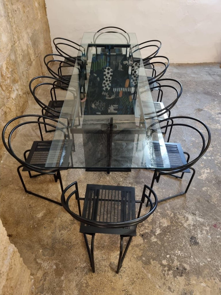Mario Botta Vintage Dining Table and 10x Chairs Set for Alias, Italy ...