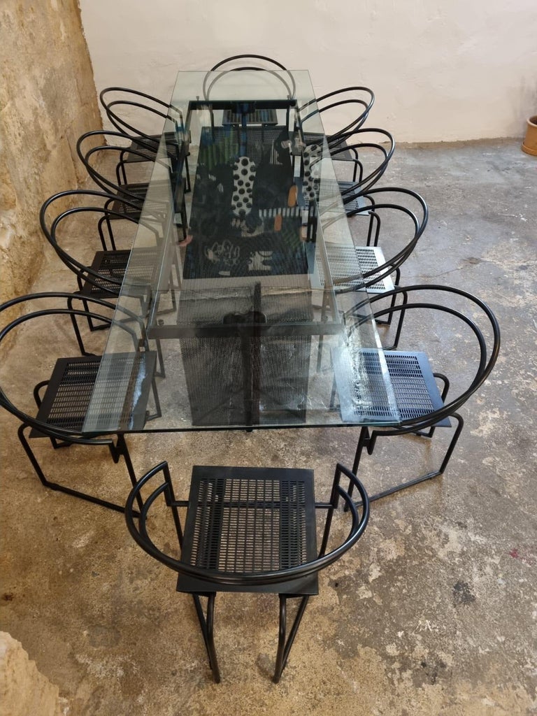 Mario Botta Vintage Dining Table and 10x Chairs Set for Alias, Italy ...