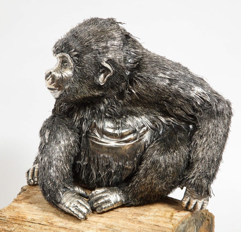 Mario Buccellati, a Rare and Exceptional Italian Silver Gorilla Monkey ...