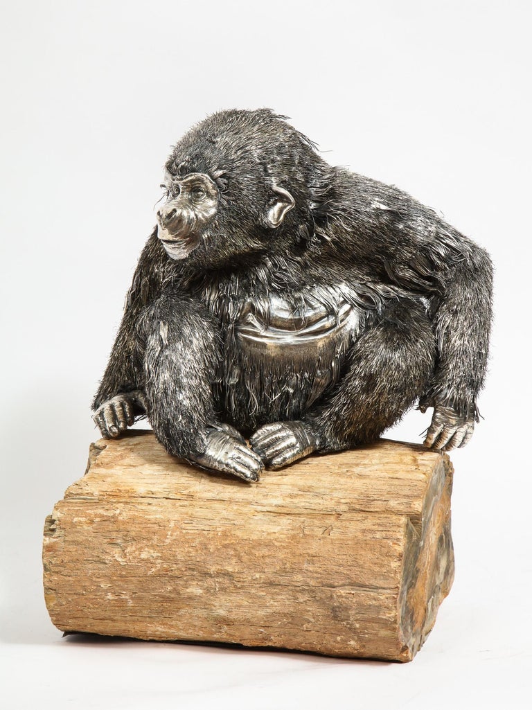 Mario Buccellati, a Rare and Exceptional Italian Silver Gorilla Monkey ...