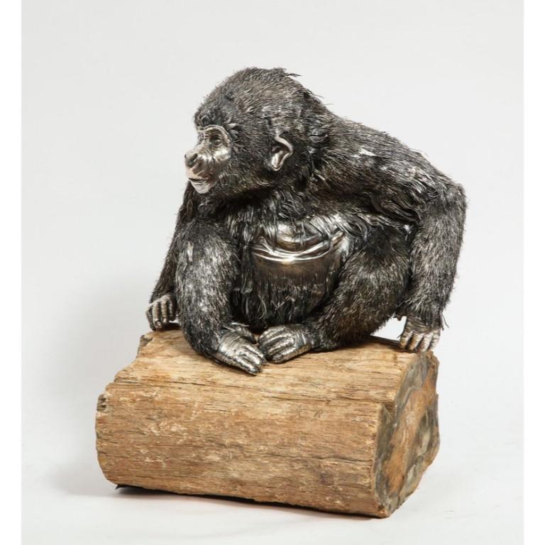 Mario Buccellati, a Rare and Exceptional Italian Silver Gorilla Monkey ...