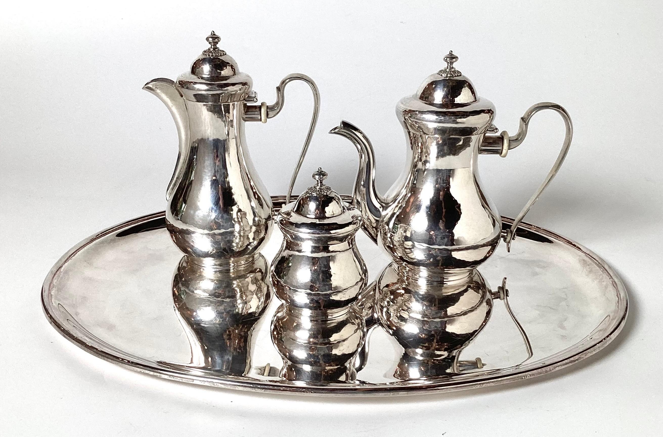 Mario Buccellati Italian .800 Silver Tea and Coffee set With Tray For ...
