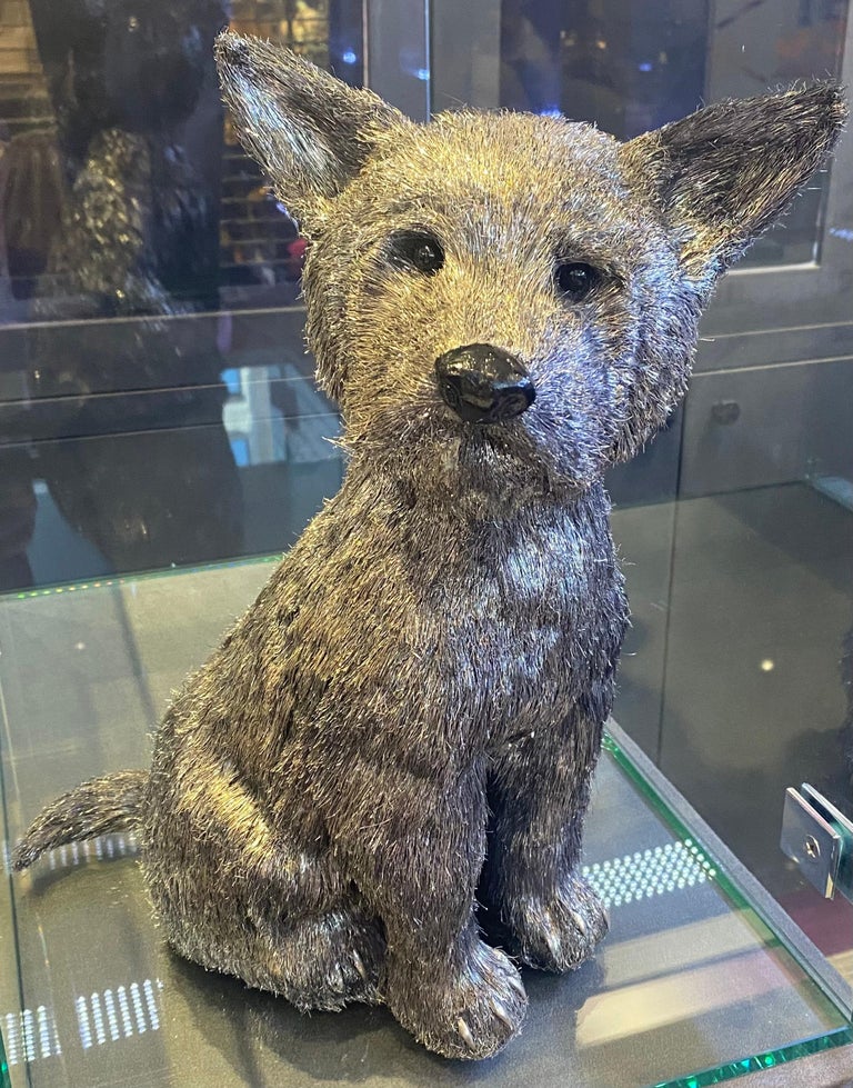 Mario Buccellati Life Size Silver Yorkshirre Terrier Dog For Sale at ...