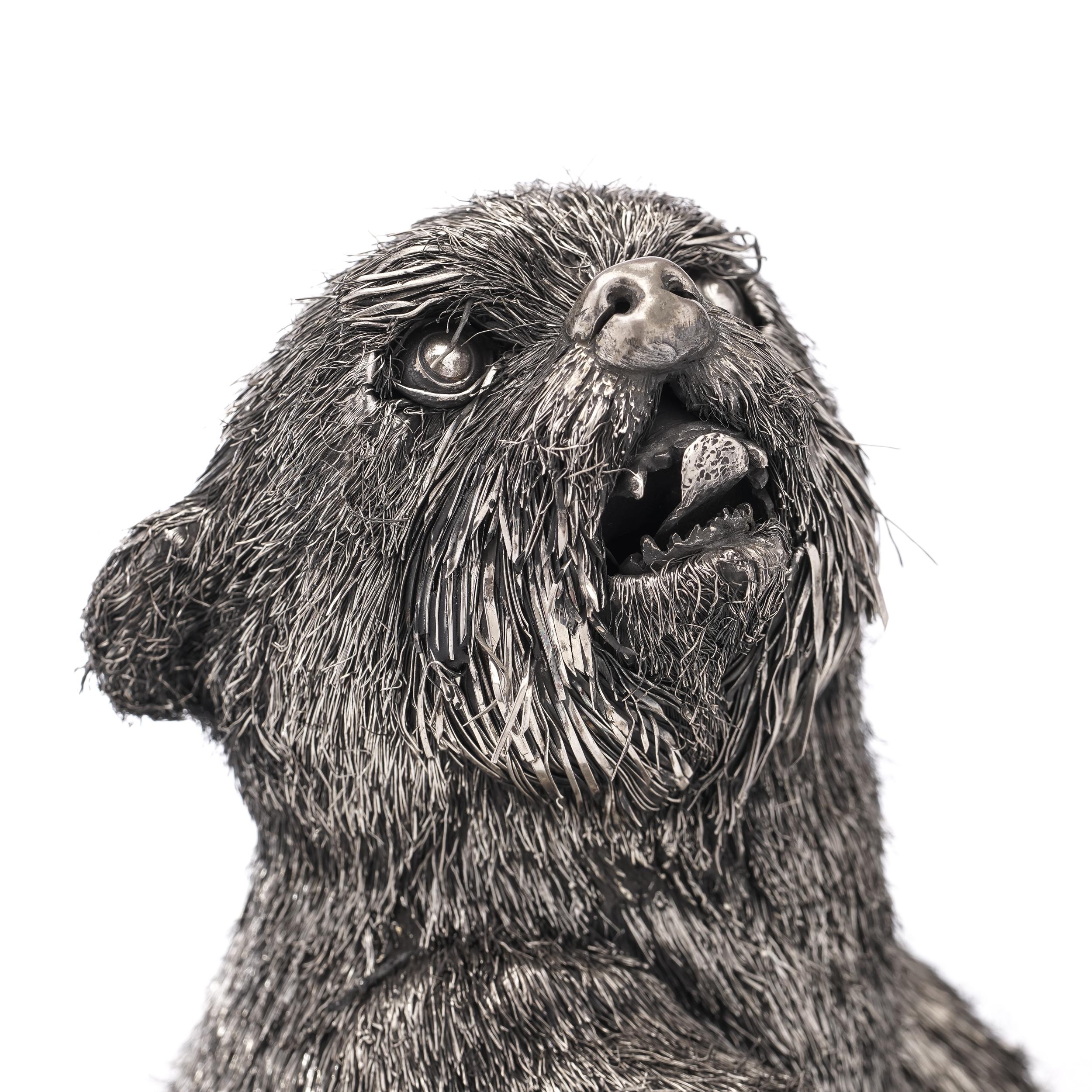 Mario Buccellati Sterling Silver Furry Cub Model in a Sitting Pose For ...