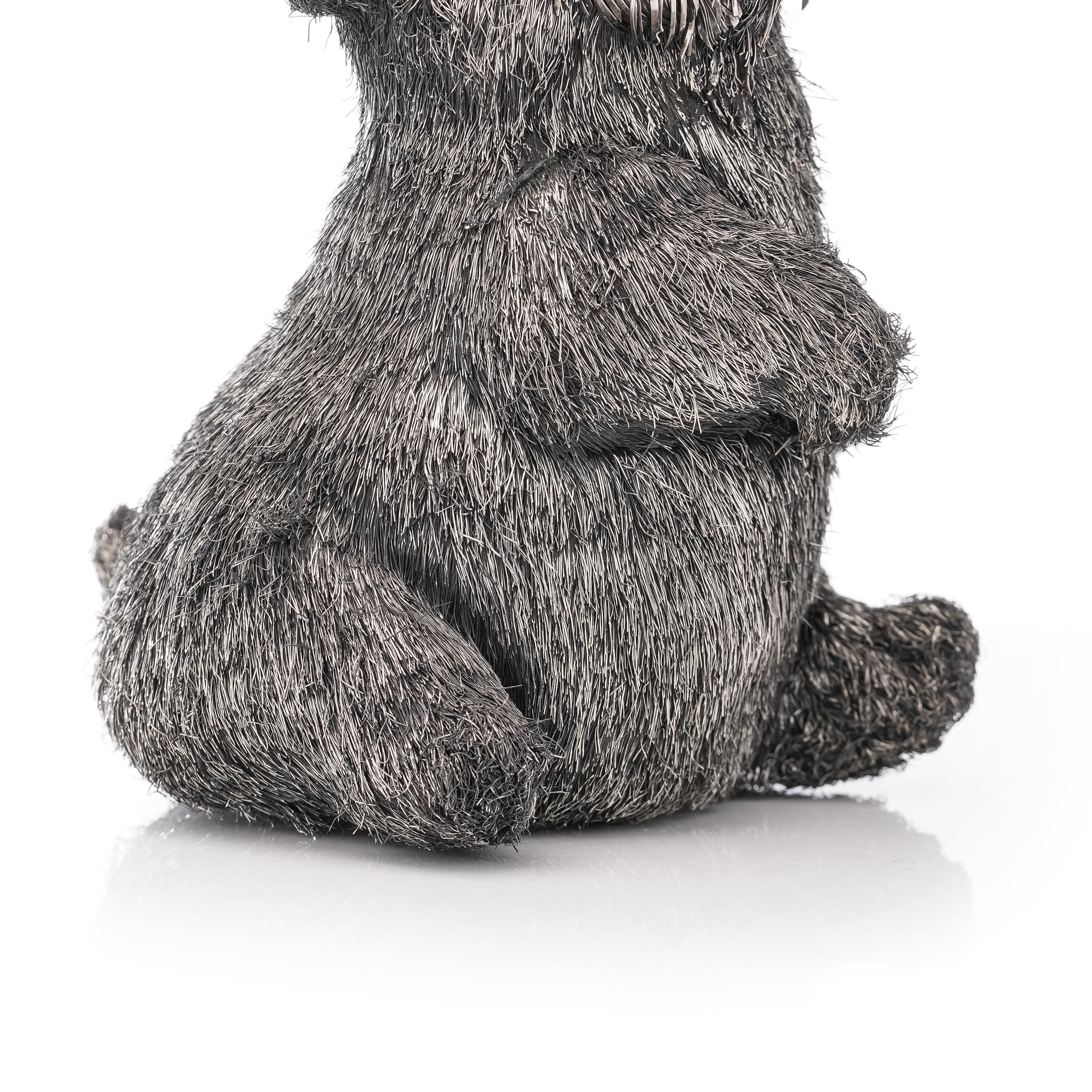 Mario Buccellati Sterling Silver Furry Cub Model in a Sitting Pose For ...
