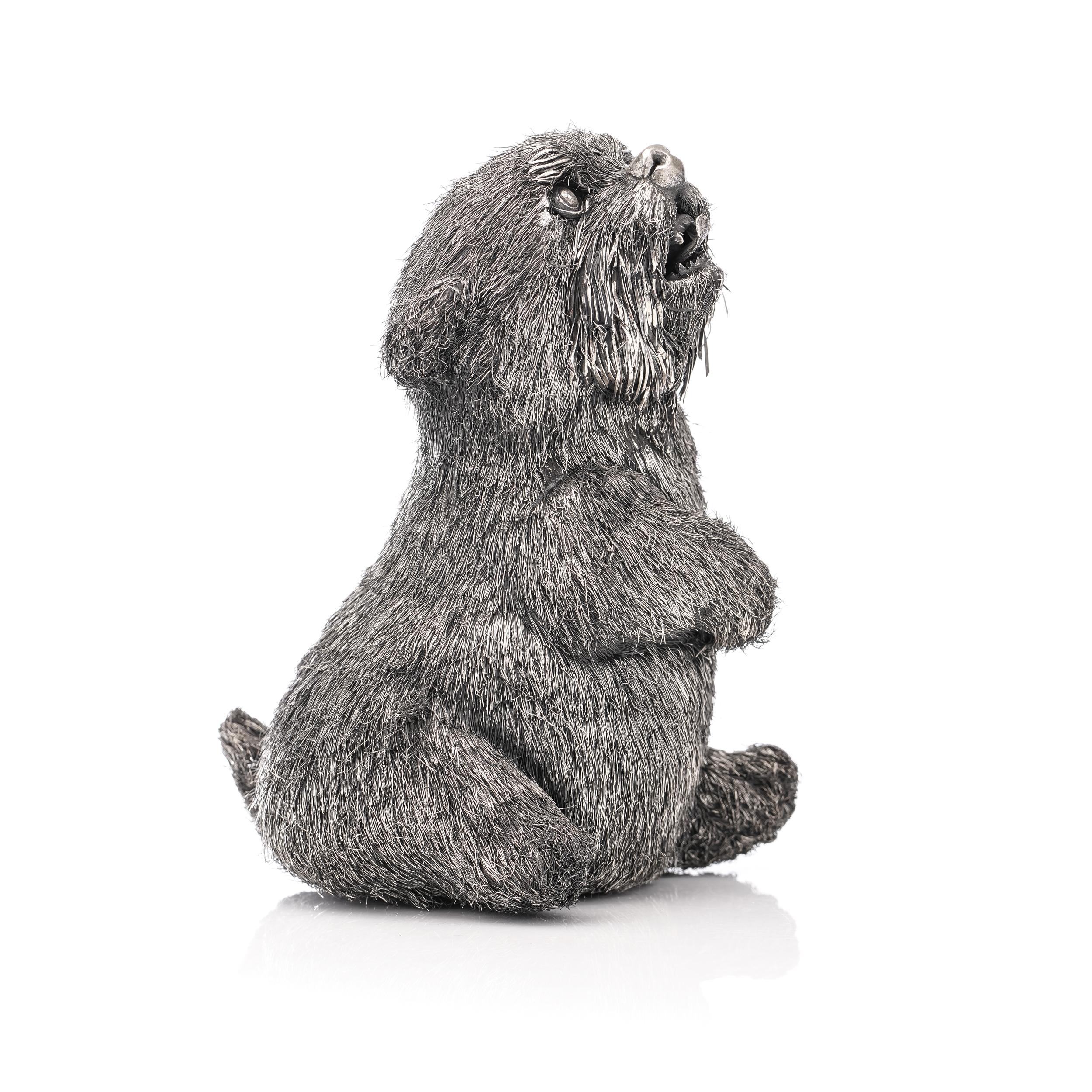 Mario Buccellati Sterling Silver Furry Cub Model in a Sitting Pose For ...