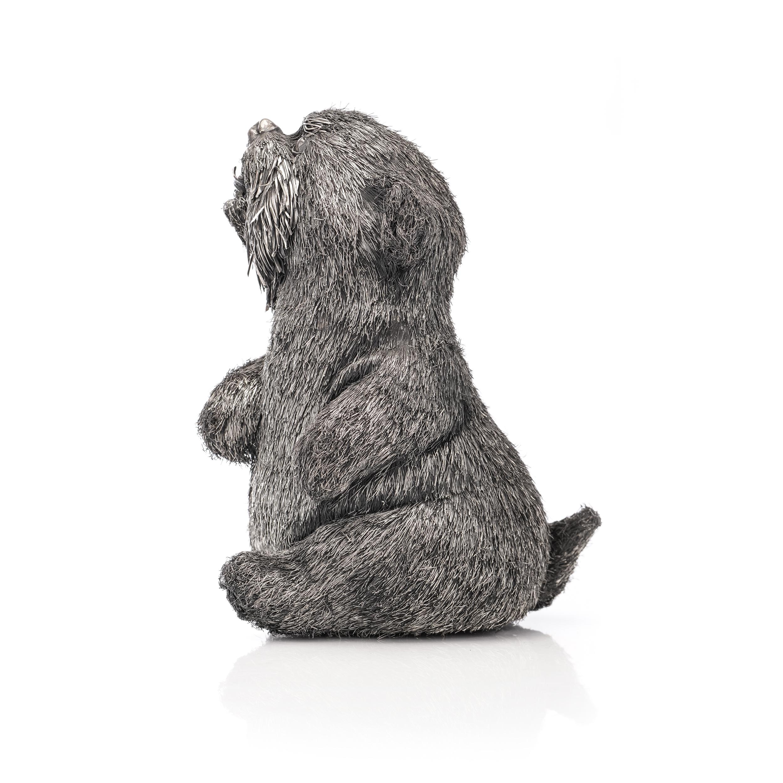 Mario Buccellati Sterling Silver Furry Cub Model in a Sitting Pose For ...