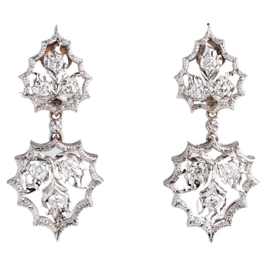 Mario Buccellati Vintage Diamond Window of Snowflakes Platinum Brooch ...