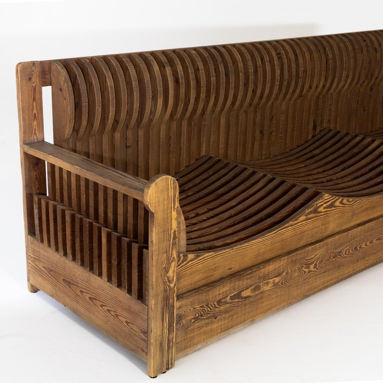 Mario Ceroli '1938', Three-Seat Bench, Italy, 1970s at 1stDibs
