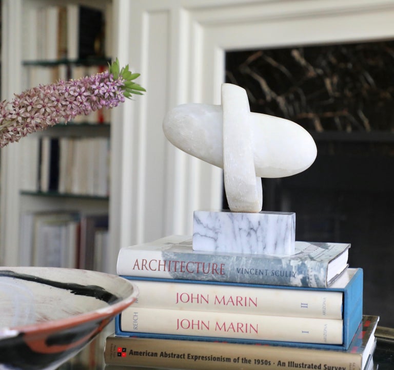 Mario DeNoto - Abstract Marble Sculpture on Base at 1stDibs
