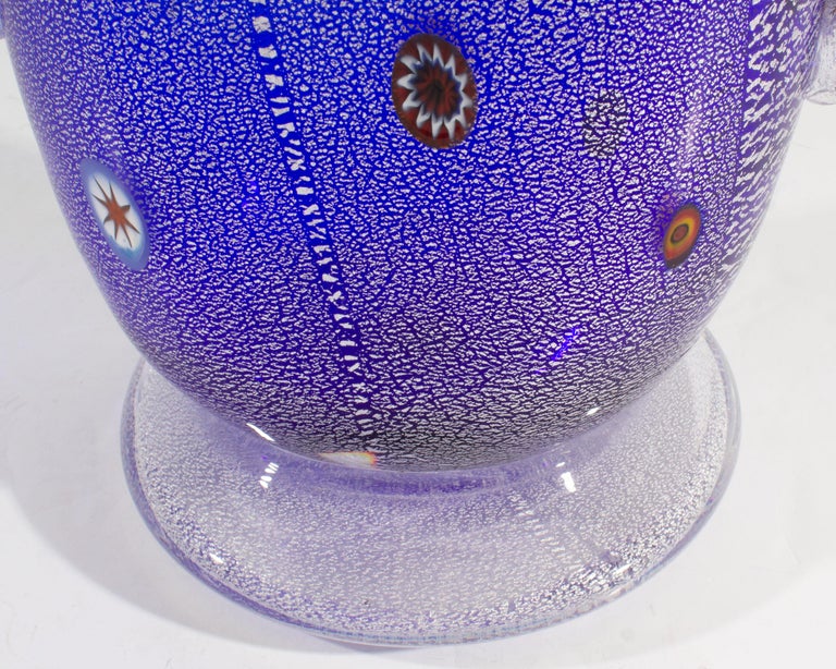 Mario Gambaro Signed Italian Murano Art Glass Vase For Sale at 1stDibs