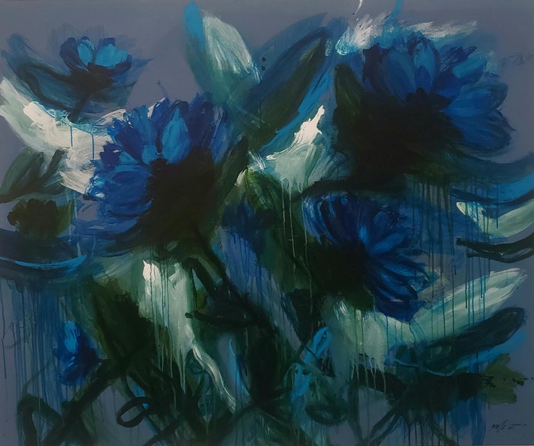 Mario Gonzalez Rodriguez - Floral Nights oil painting , Abstract ...