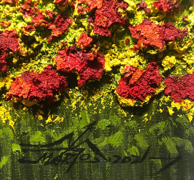 Mario Jung - Mario Jung, "Whispers in the Wind", 16x12 Colorful Garden ...