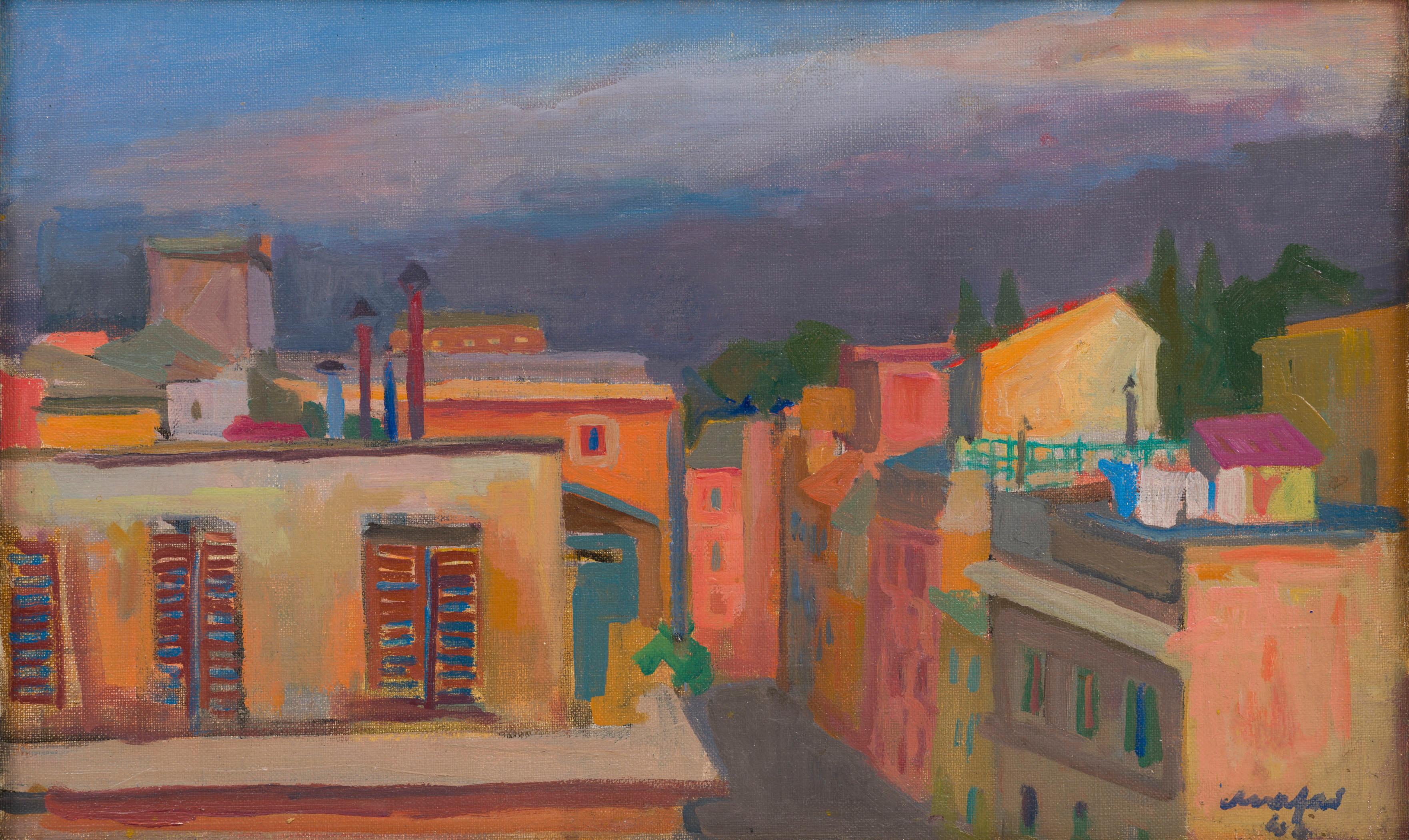 Mario Mafai - The roofs of Via Margutta, Mario Mafai, 1943 (Italian ...