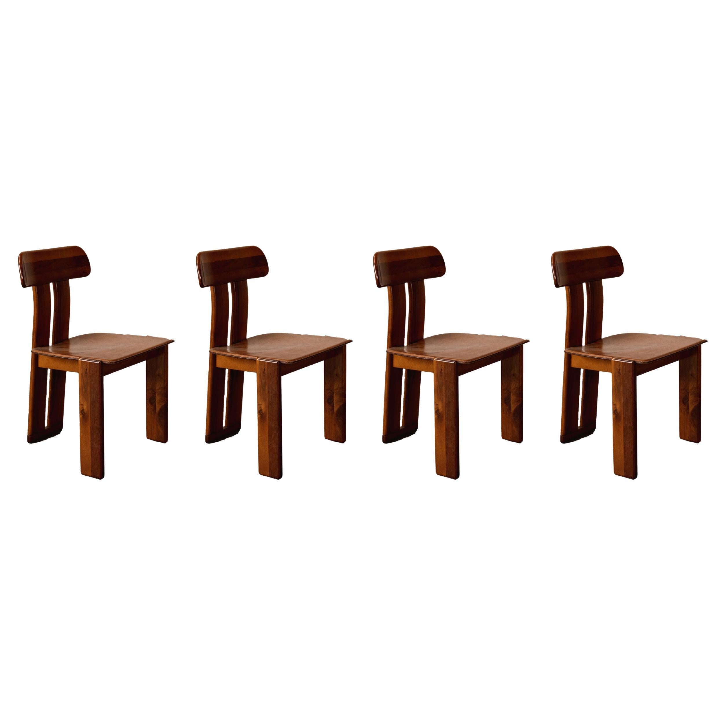 Mario Marenco "Sapporo" Chairs for Mobil Girgi, Cognac Leather, 1970 ...