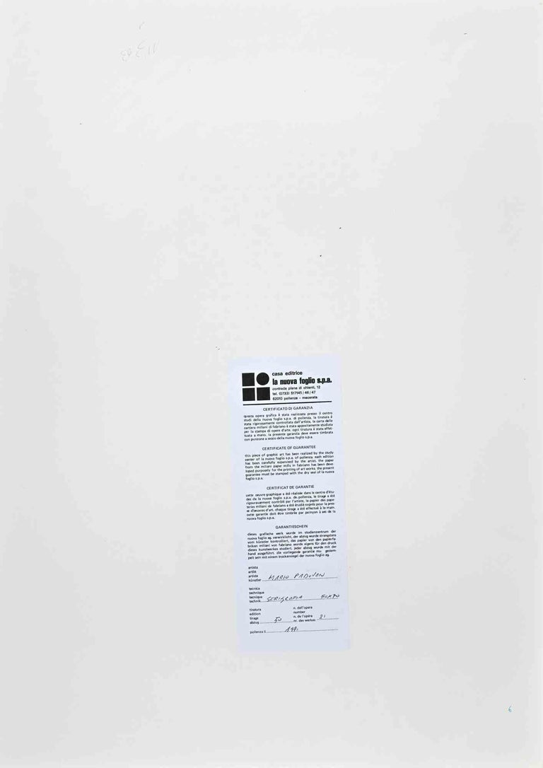 Mario Padovan - Abstract Totem - Lthograph by Mario Padovan - 1970s For ...