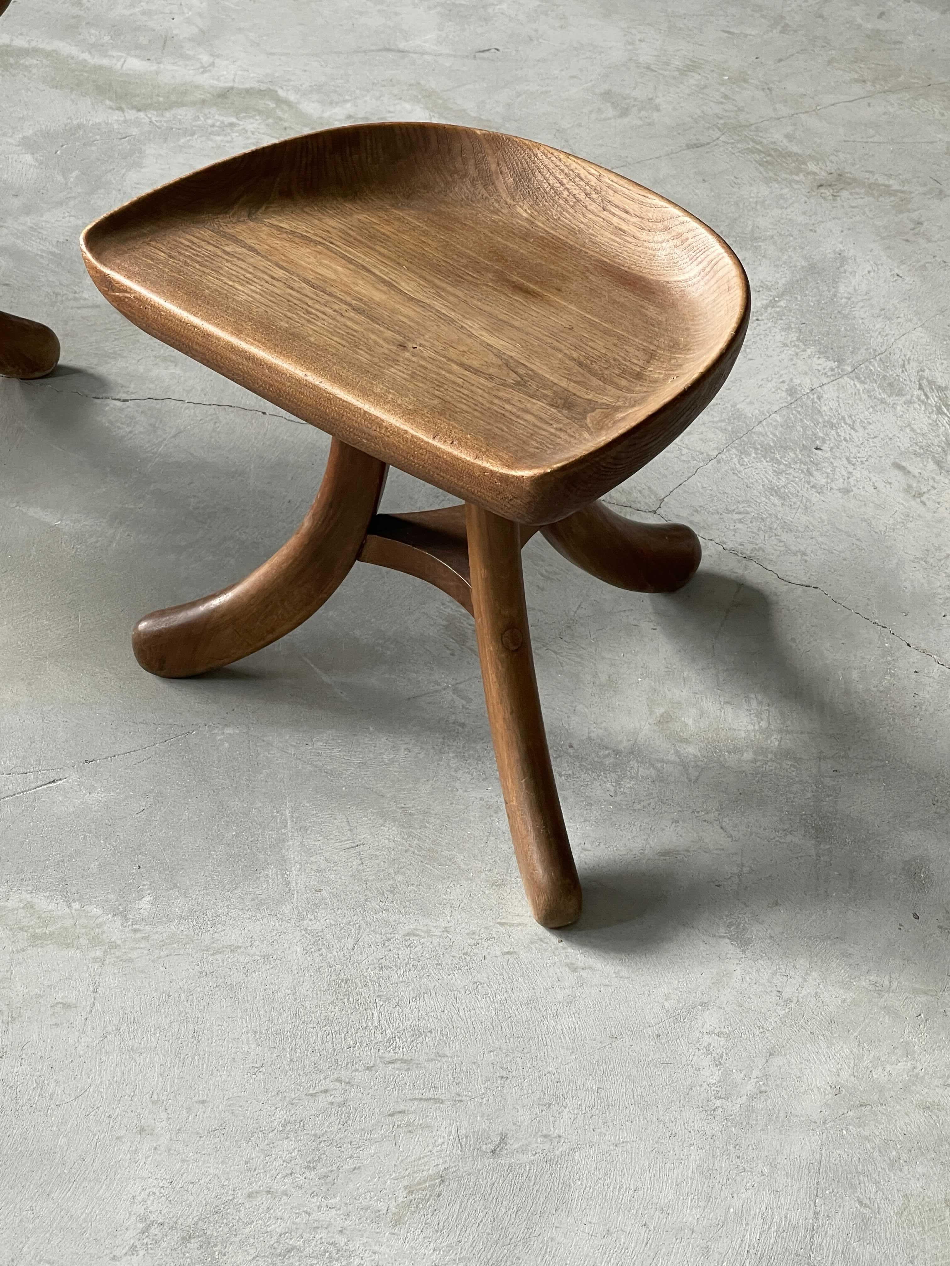 Mario Passanti, Stools, Solid Carved Wood, Italy, 1960s For Sale at ...