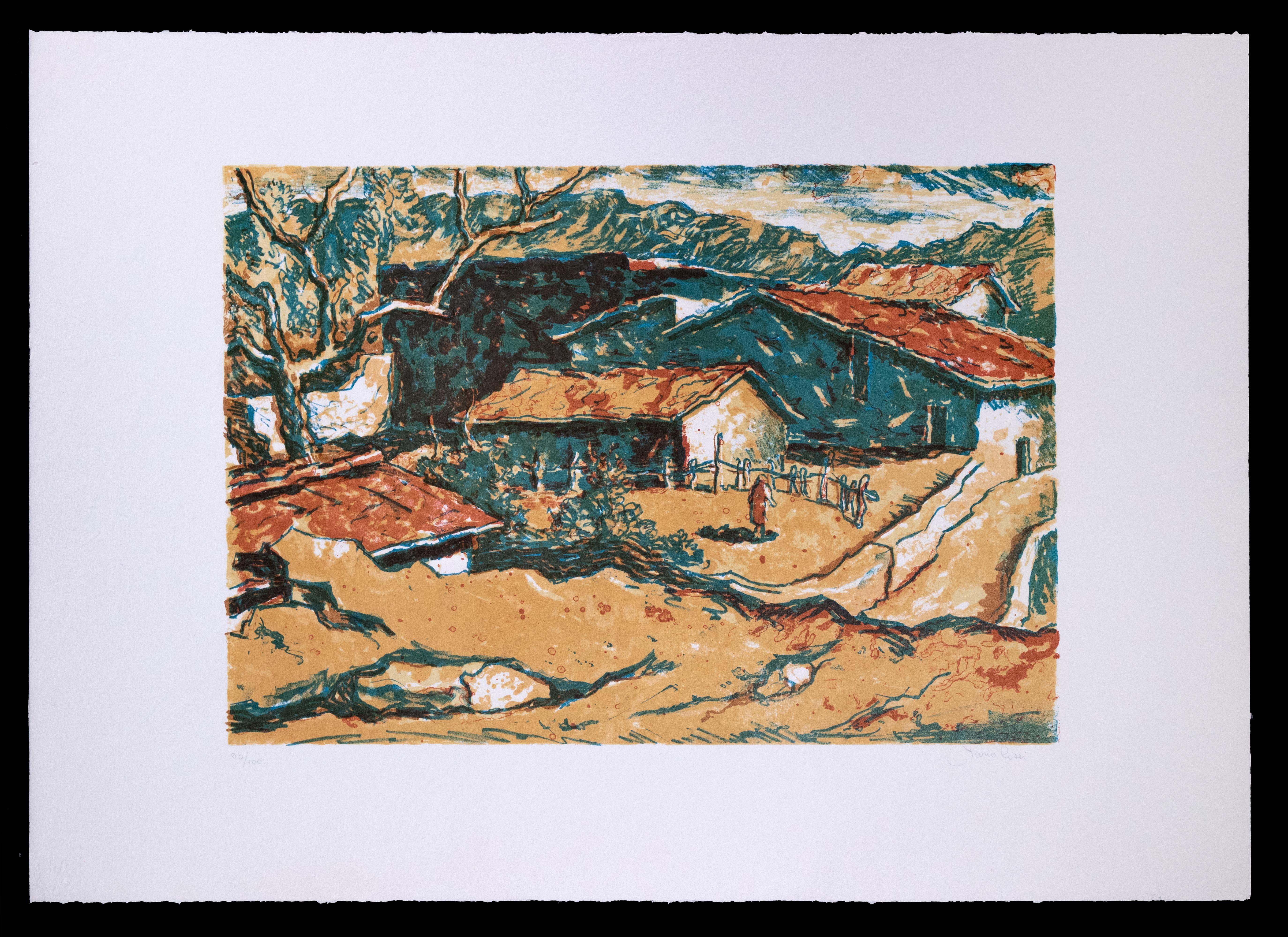 Giuseppe Giannini - Natural Oasis - Lithograph on Silver Paper by G ...