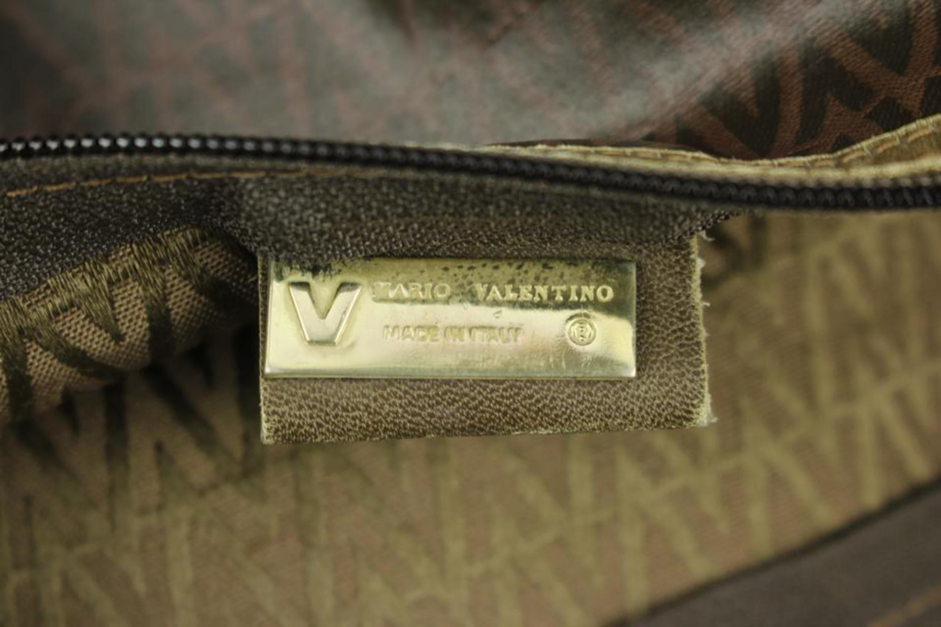 Mario Valentino Monogram Tote 20misa1025 Green Weekend/Travel Bag For ...