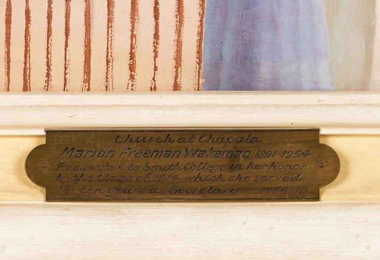 Marion D Freeman Wakeman - Church at Chapala Signed Marion Wakeman Taos School Exhibited Oil ...