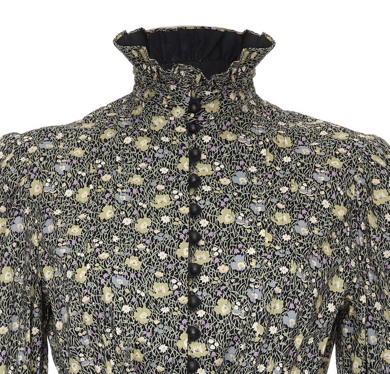 Marion Donaldson Liberty Print 1970s Victoriana Style Cotton Floral Tea ...